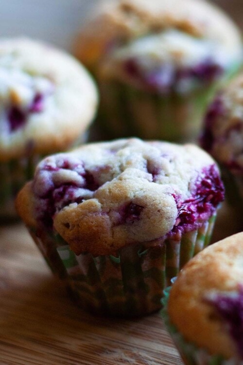 Raspberry Muffins (with fresh raspberries!) - Rasa Malaysia