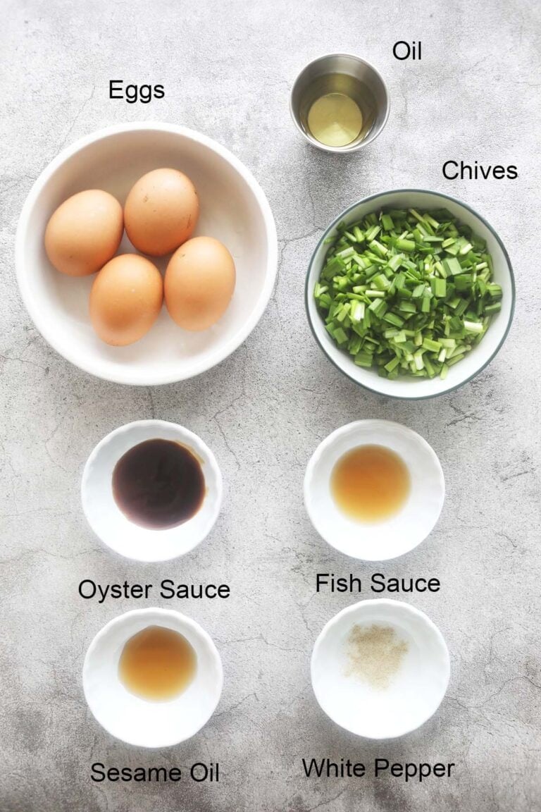 Chives Omelet (Cook In 10 Minutes!) - Rasa Malaysia