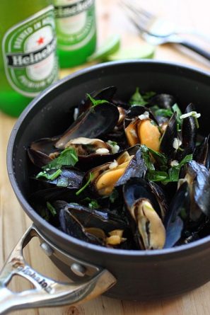 Beer Steamed Mussels - Rasa Malaysia