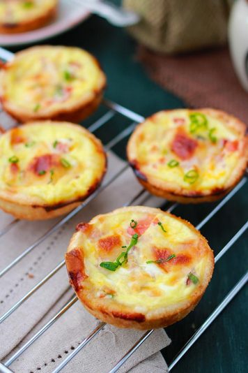 Mini Quiche (Extra Ham and Cheese!) - Rasa Malaysia