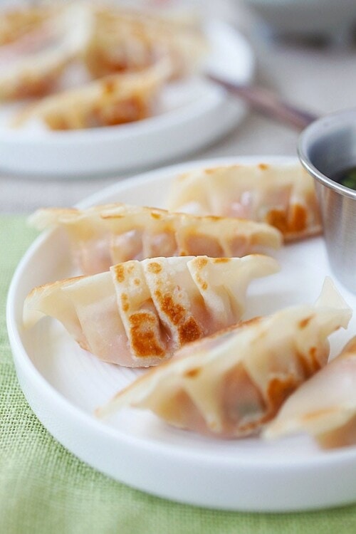 Pork and Shiitake Gyoza - Rasa Malaysia