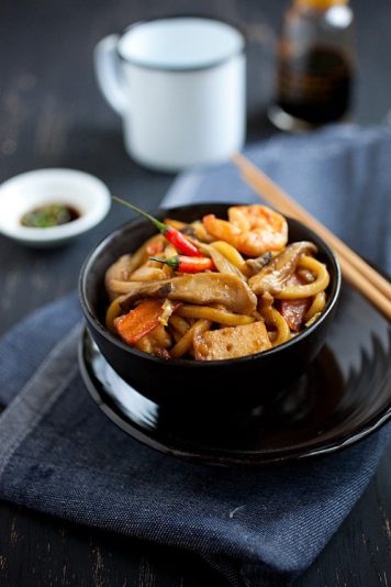 Malaysian-style Fried Udon - Rasa Malaysia