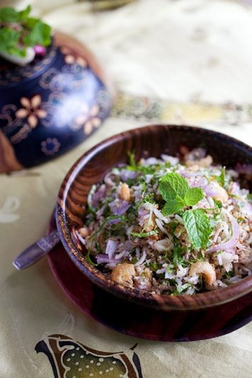 Malaysian Mixed Herb Rice (Nasi Ulam) - Rasa Malaysia