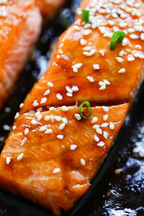 Honey Teriyaki Salmon - Rasa Malaysia