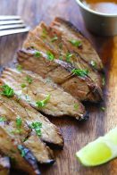Honey Sriracha Flank Steak - Rasa Malaysia