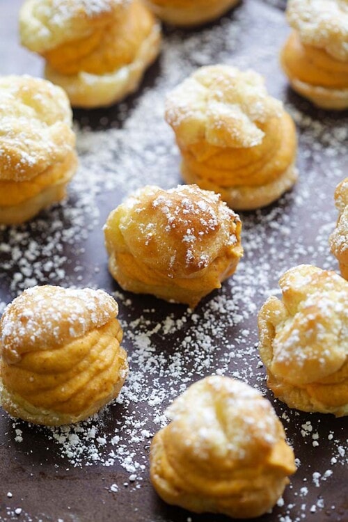 Pumpkin Cream Puffs - Rasa Malaysia