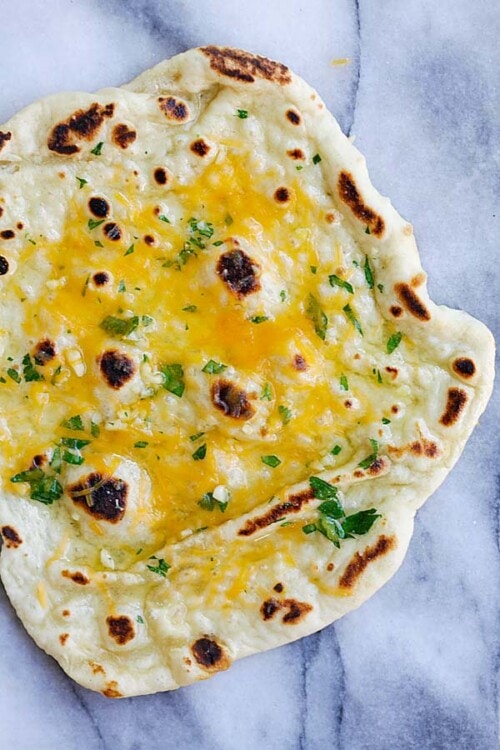Cheesy Garlic Naan - Rasa Malaysia
