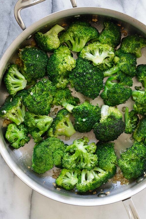 Brown Butter Garlic Honey Roasted Broccoli - Rasa Malaysia