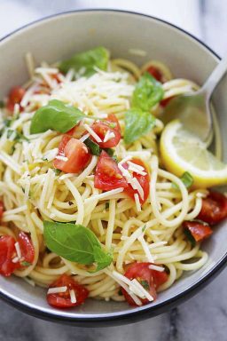 Lemon-Basil Spaghetti - Rasa Malaysia