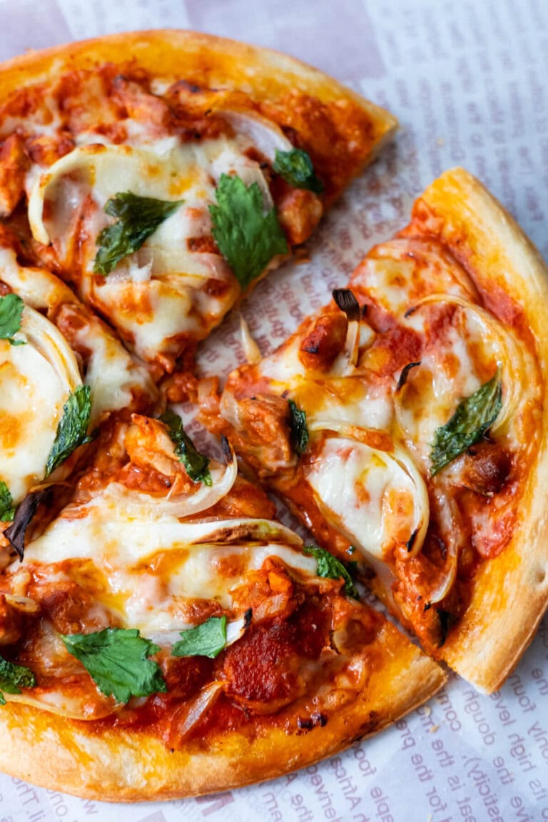 Chicken Tikka Masala Pizza (Indian Pizza) - Rasa Malaysia