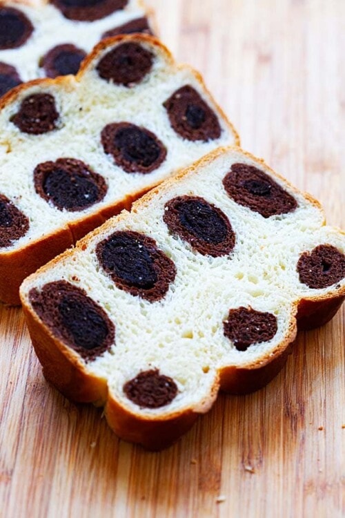 Leopard Bread (Soft Milk Bread with Leopard Prints!) - Rasa Malaysia