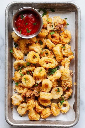Fried Calamari (Extra Crispy with Dipping Sauce!) - Rasa Malaysia