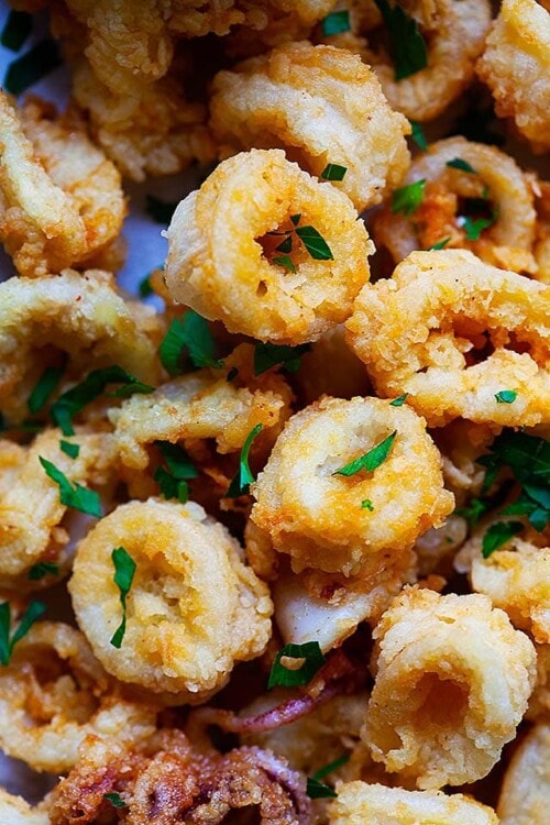 Fried Calamari (Extra Crispy with Dipping Sauce!) - Rasa Malaysia