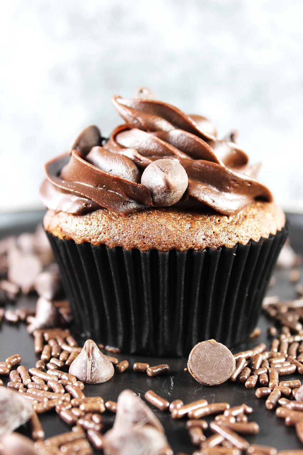 Chocolate Chip Cupcakes (with Ganache Frosting!) - Rasa Malaysia