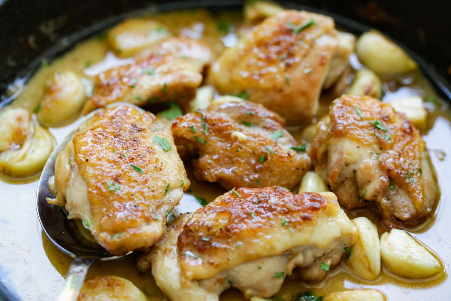 Creamy Garlic Chicken - Rasa Malaysia