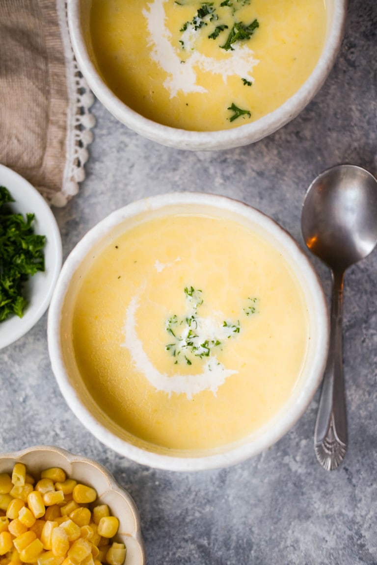 Japanese Corn Soup (Corn Potage) - Rasa Malaysia