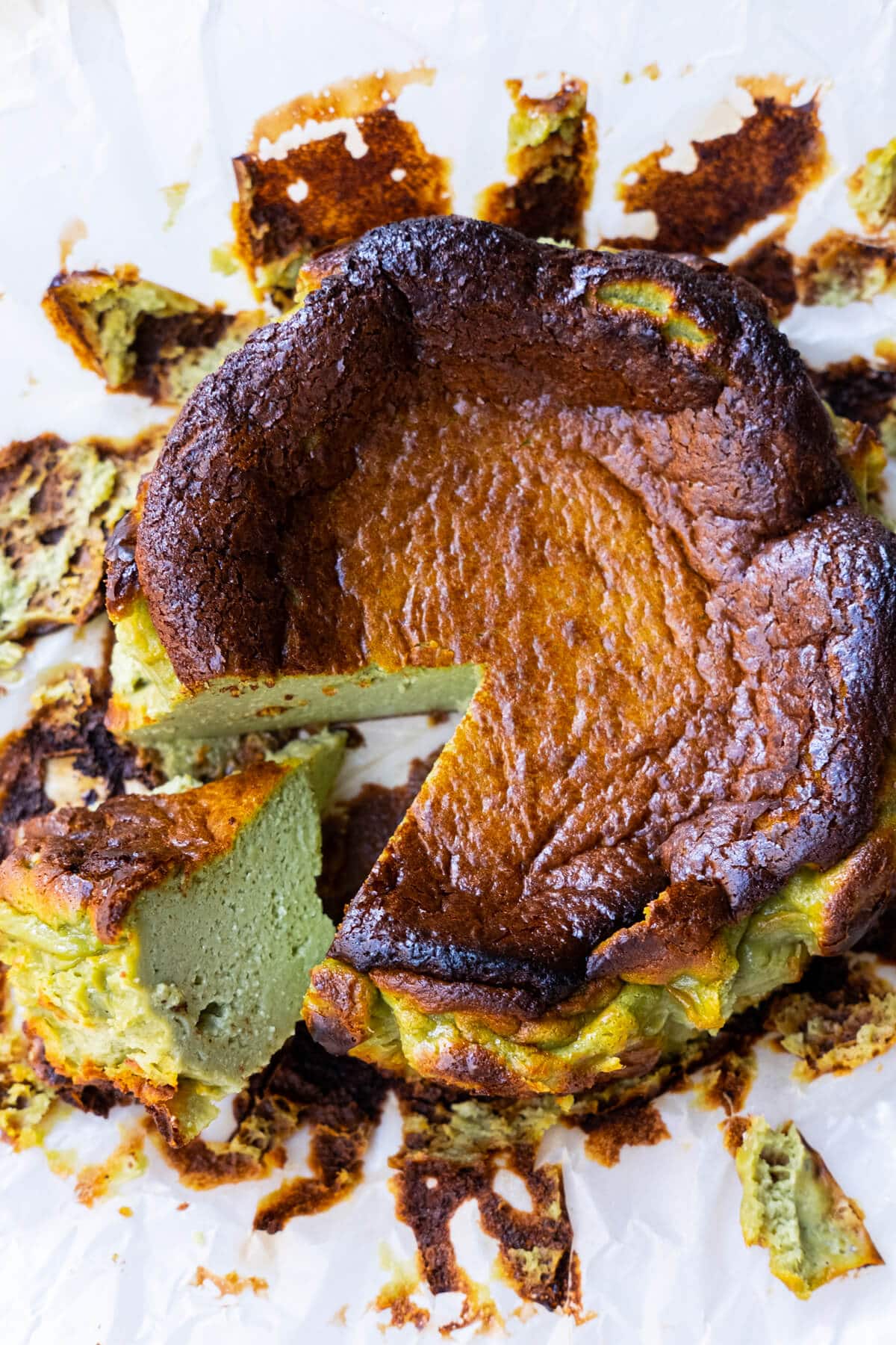 Matcha Basque Cheesecake - Rasa Malaysia