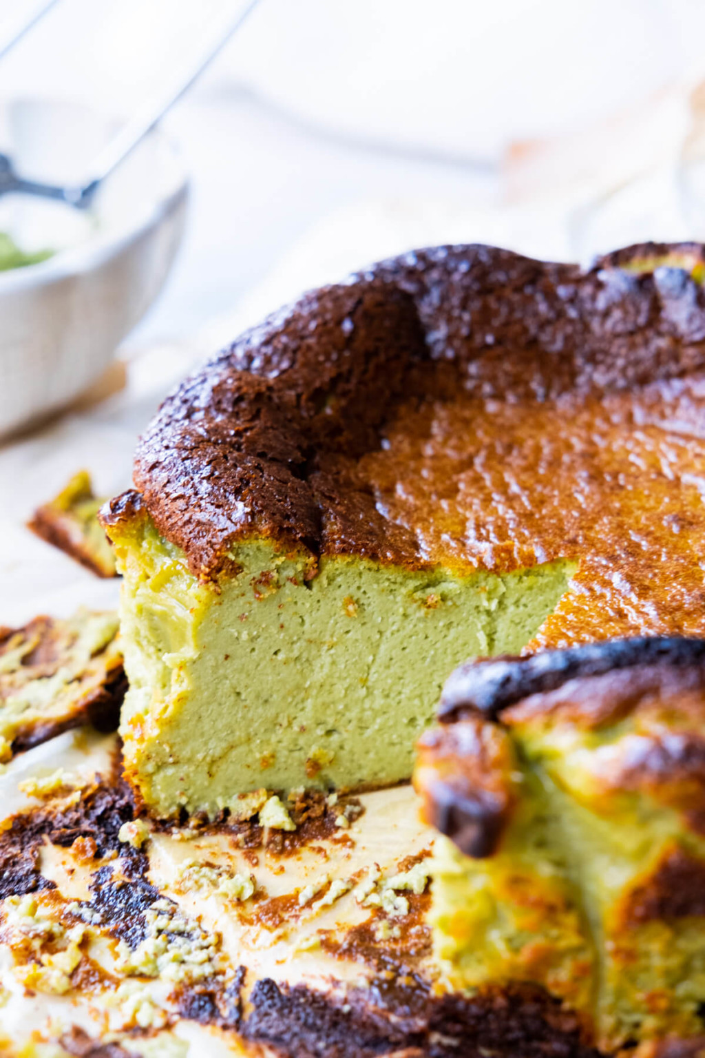 Matcha Basque Cheesecake - Rasa Malaysia