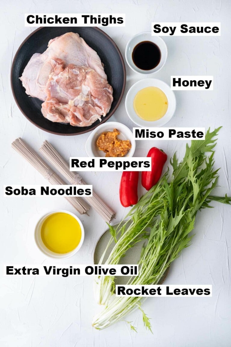 Miso Chicken Soba Noodles - Rasa Malaysia