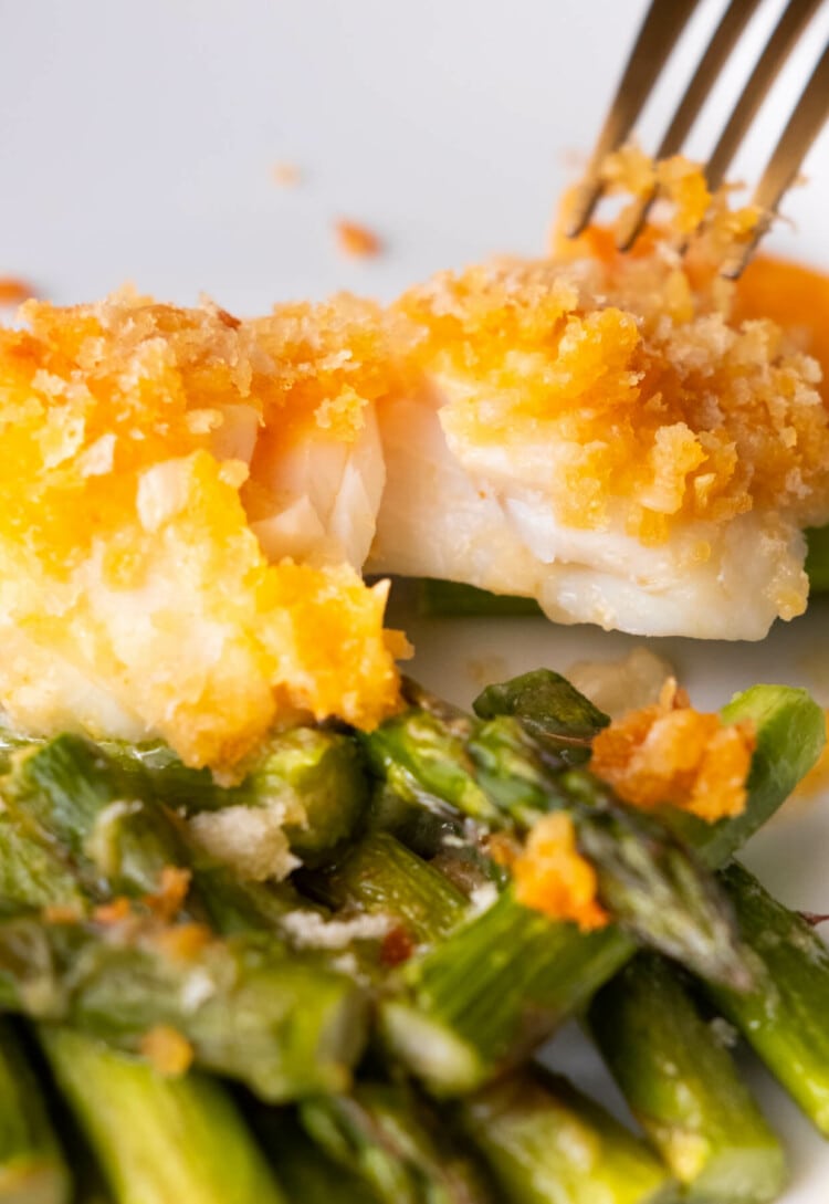Miso Butter Fish With Asparagus - Rasa Malaysia