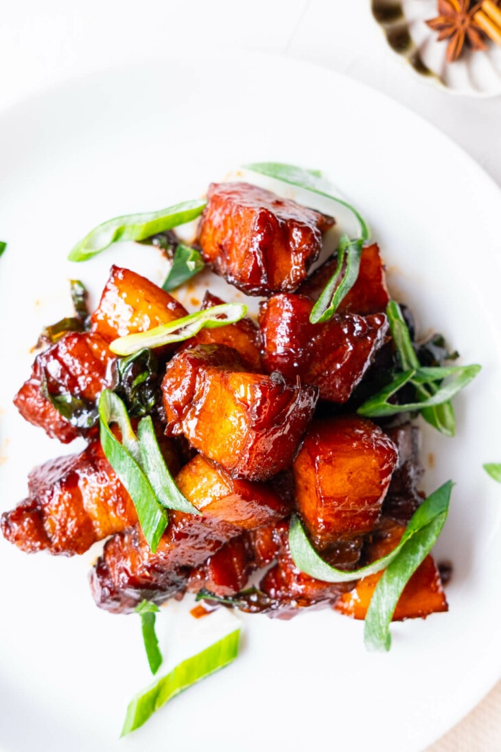 Sake and Soy Braised Pork Belly - Rasa Malaysia