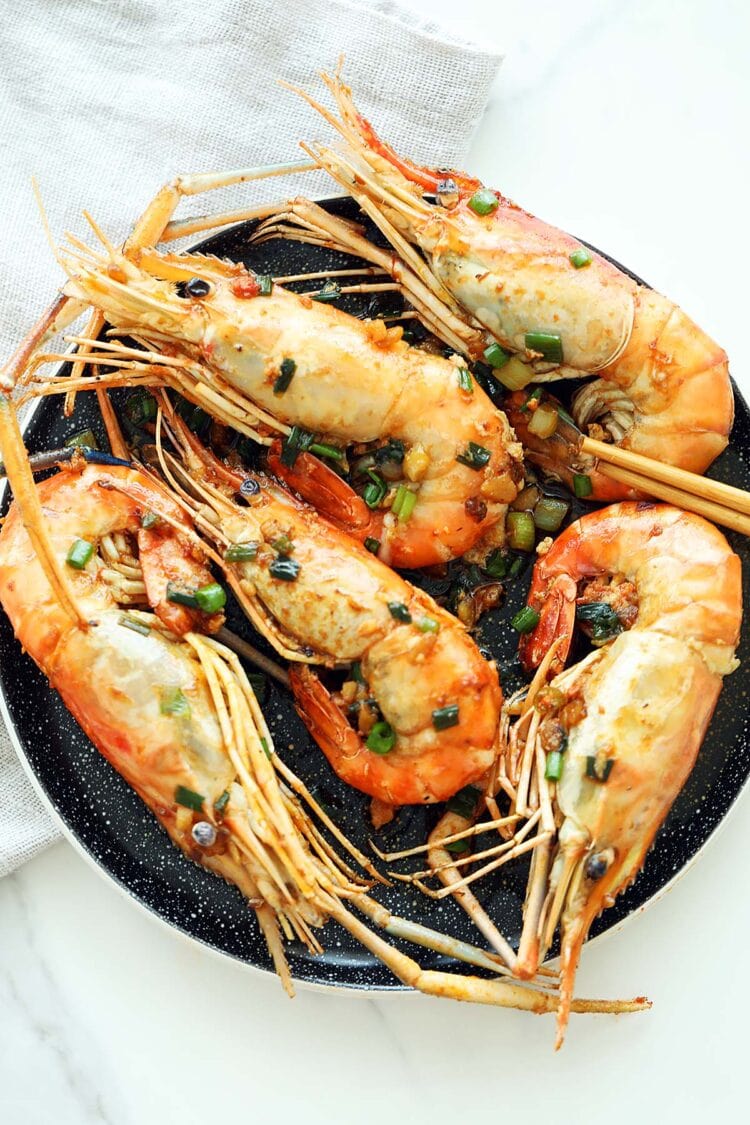 Pan Fried Fresh Water Prawn - Rasa Malaysia
