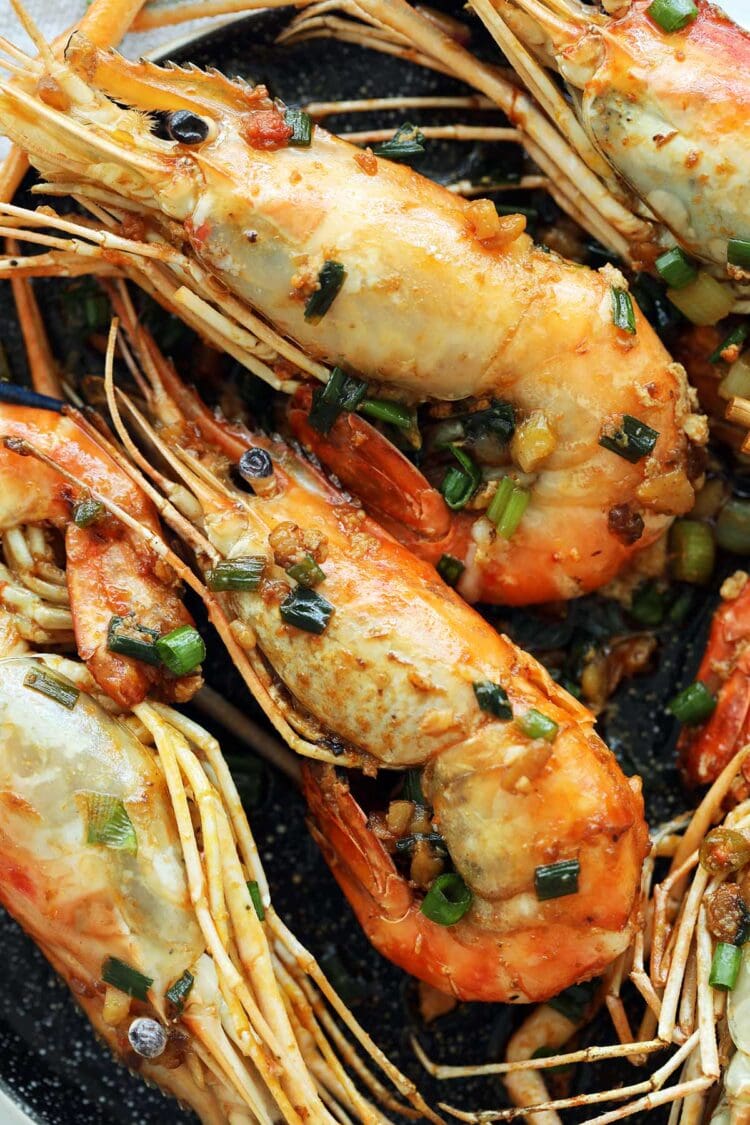 Pan Fried Fresh Water Prawn - Rasa Malaysia