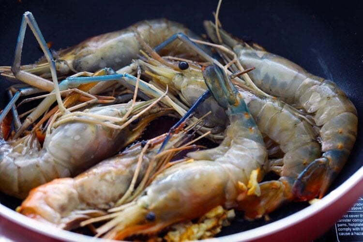Pan Fried Fresh Water Prawn - Rasa Malaysia