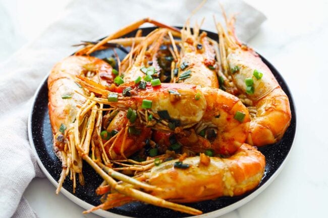 Pan Fried Fresh Water Prawn - Rasa Malaysia