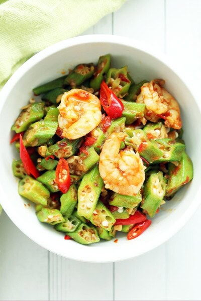 Sambal Lady's Finger (Okra) - Rasa Malaysia