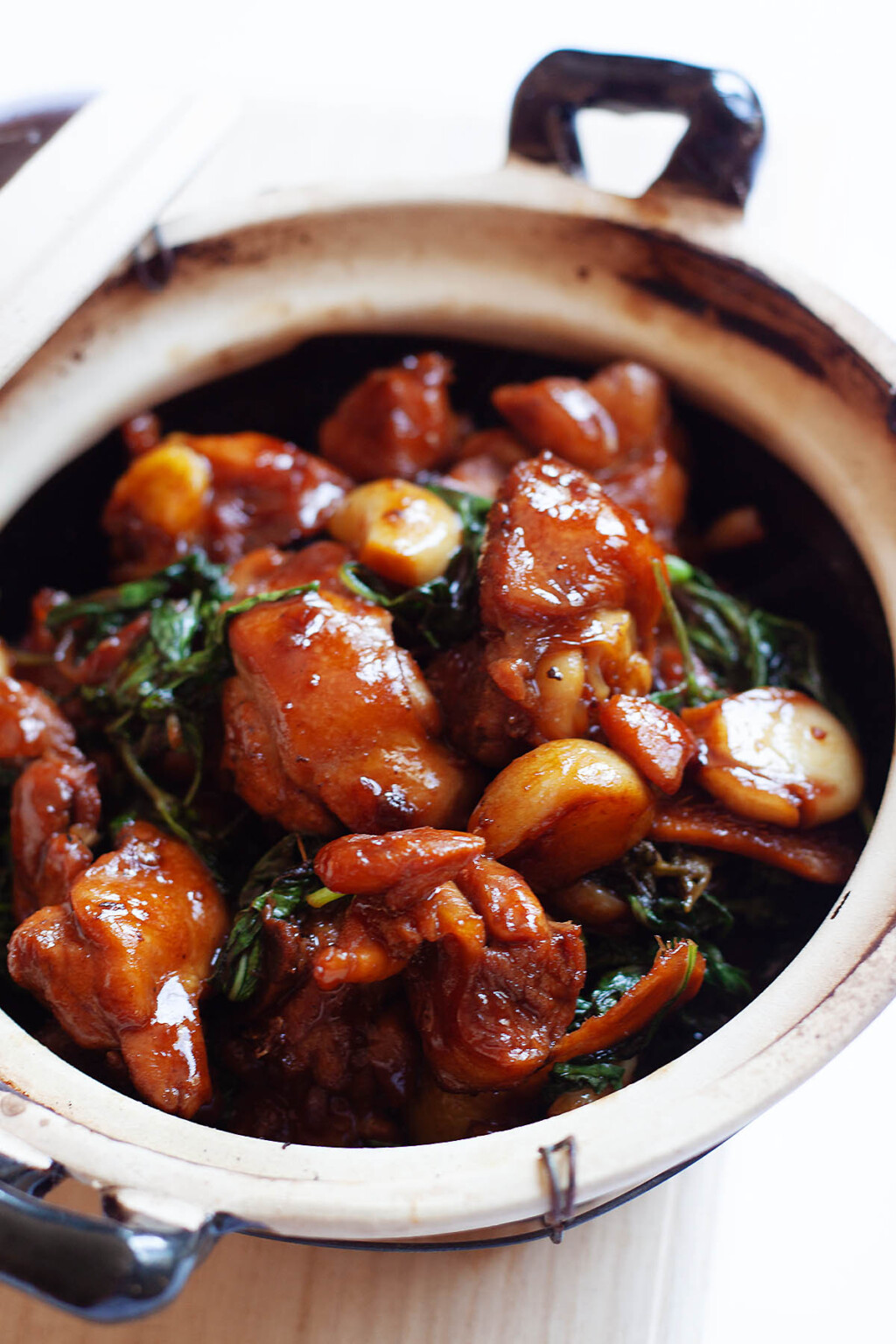 Three Cup Chicken - Taiwanese San Bei Ji - Rasa Malaysia