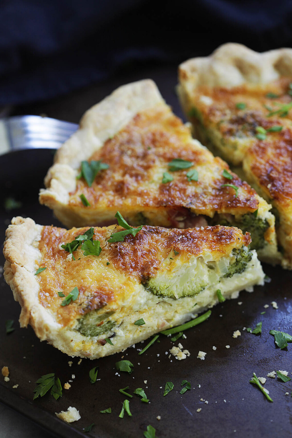 Broccoli Ham Quiche - Rasa Malaysia