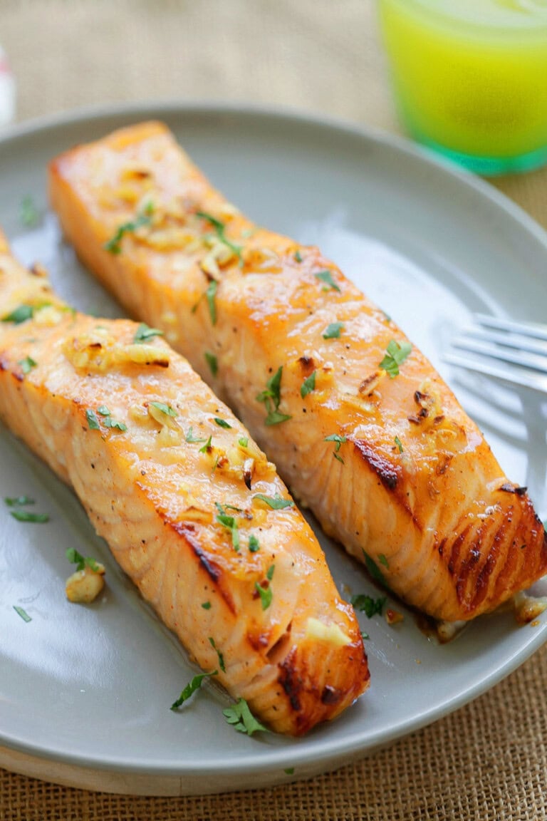 Honey Mustard Salmon - Rasa Malaysia